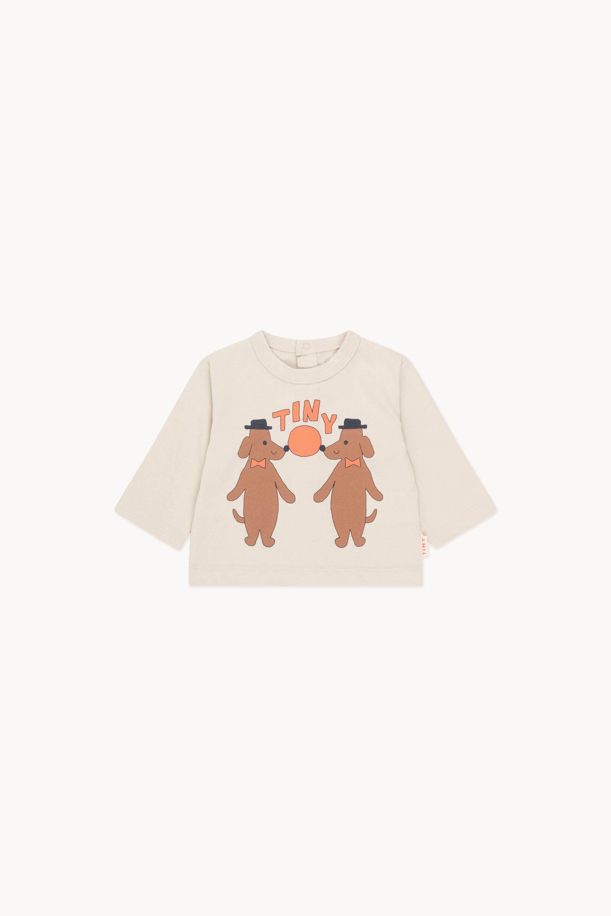 Tiny dogs baby tee warm grey | TINY