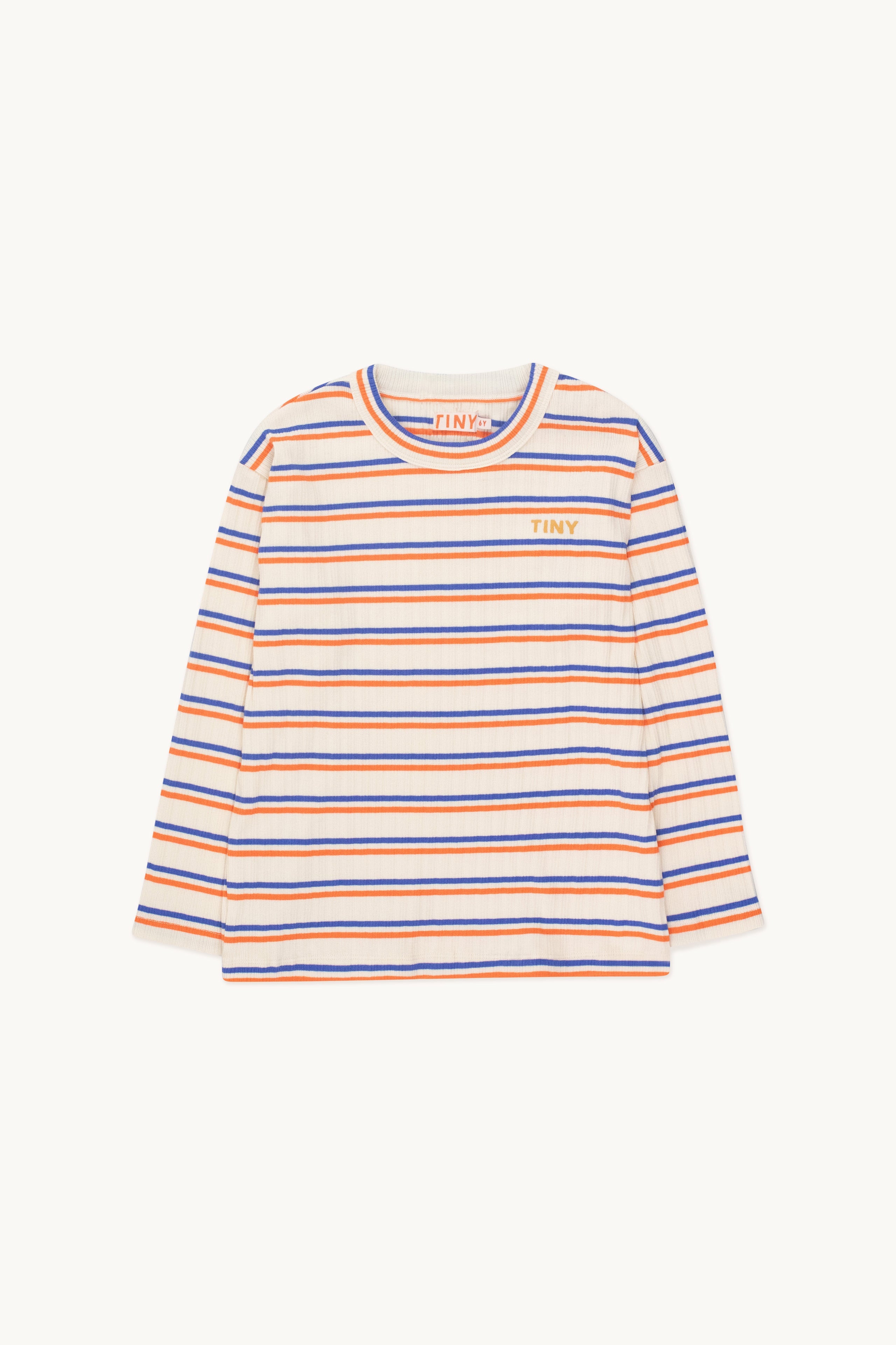 Rib Stripes Tee light cream | TINY