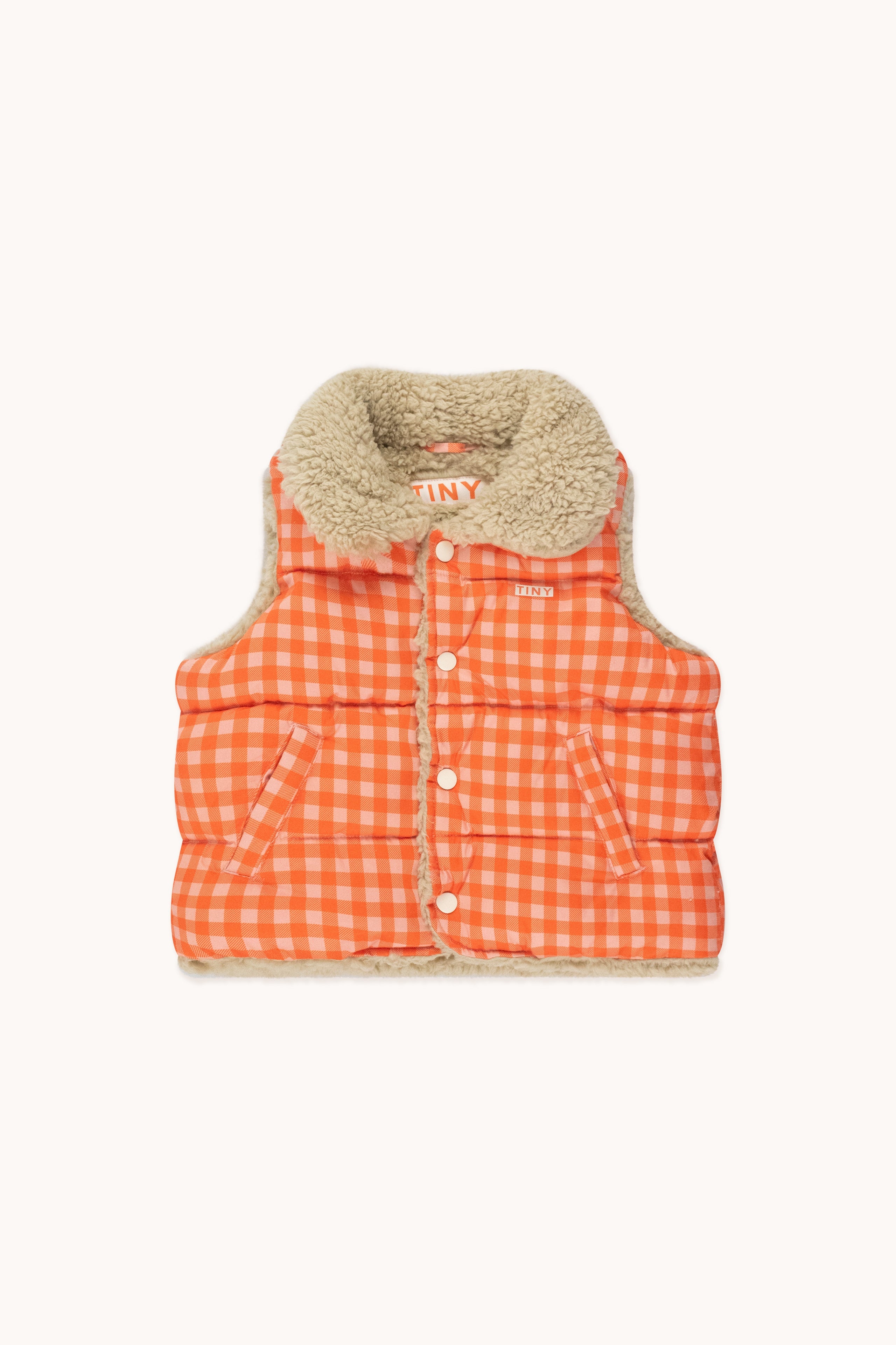 Vichy padded vest P49 | TINY