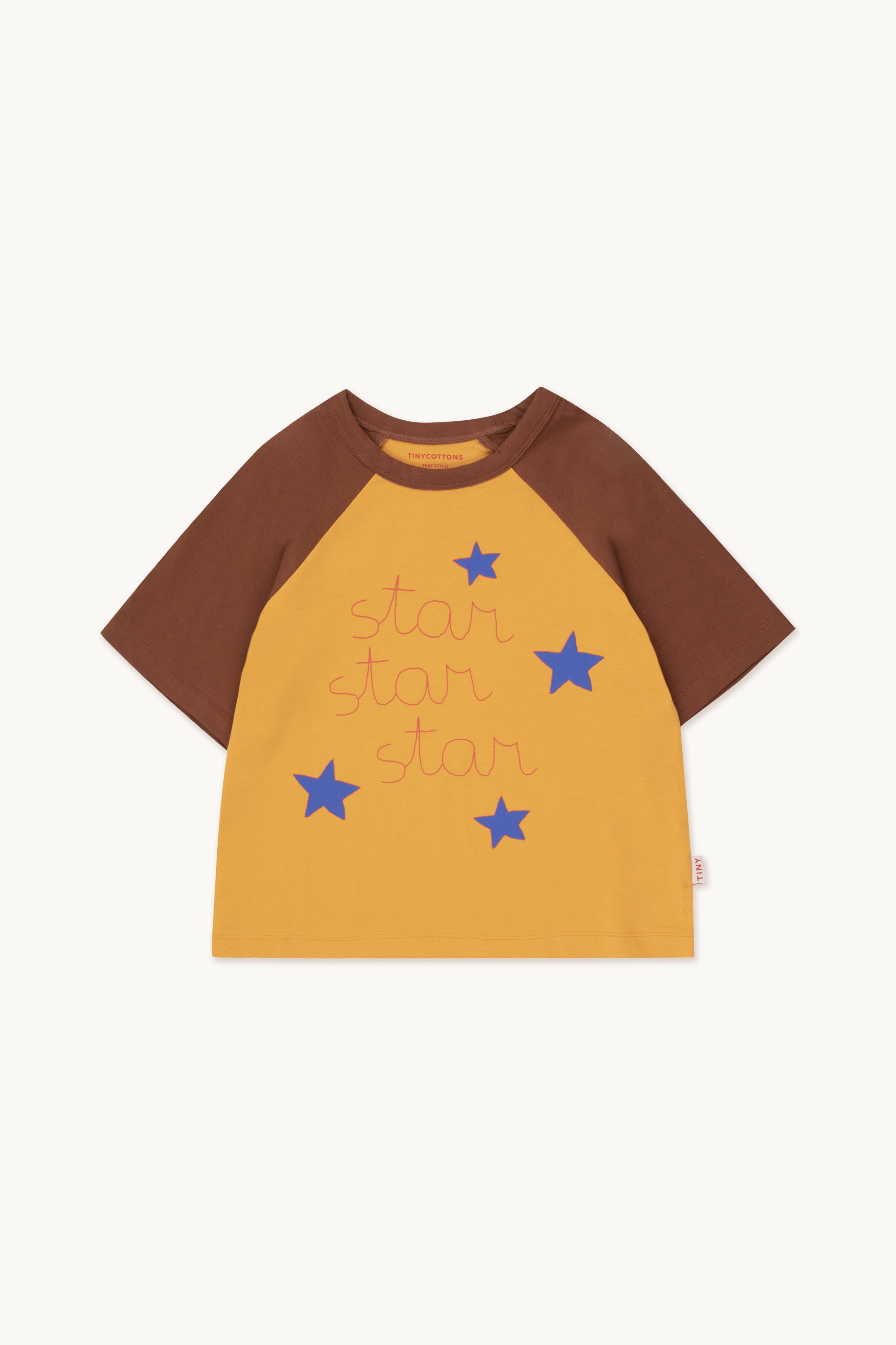 Star tee orange/dark brown | TINY