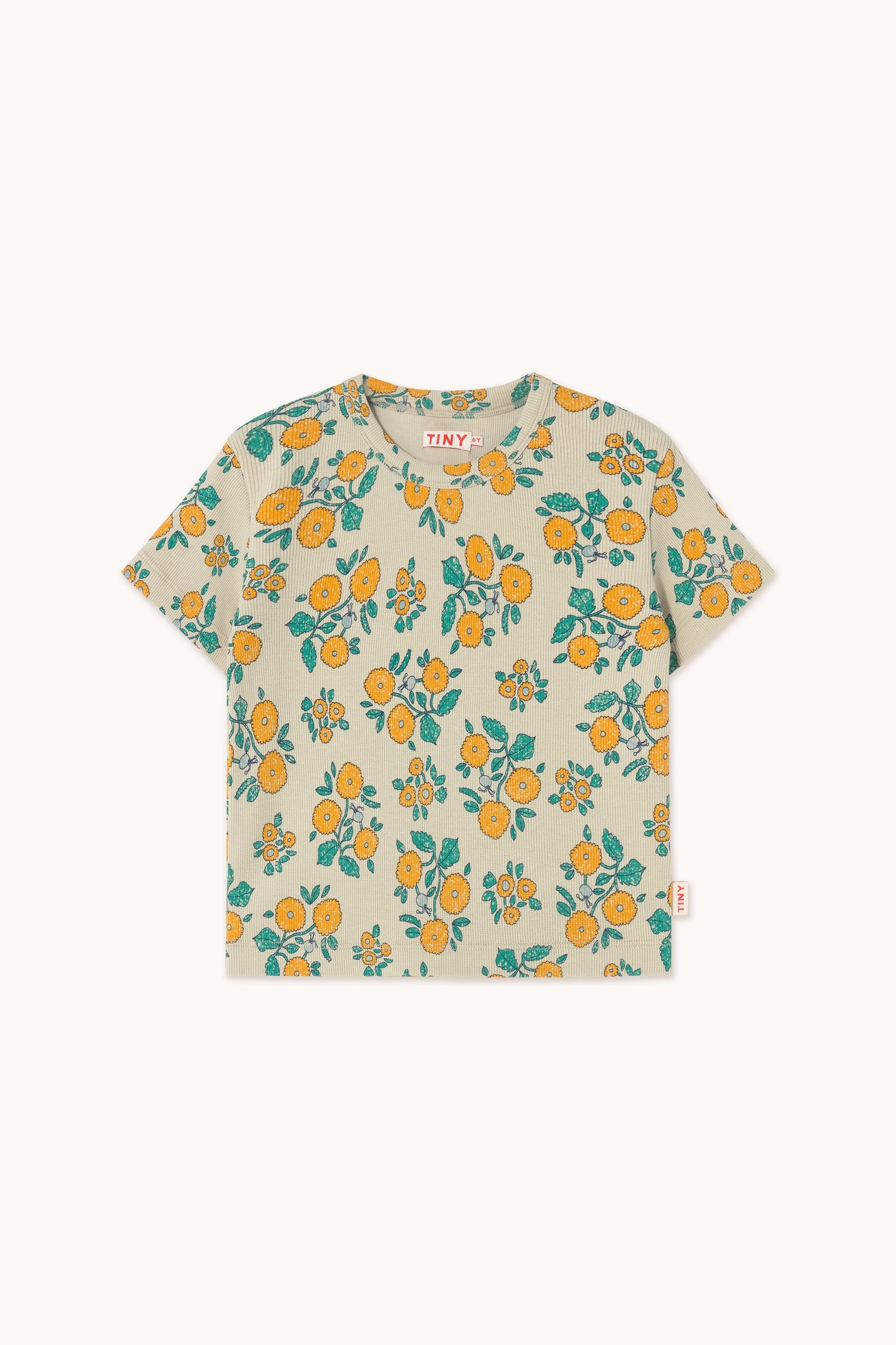 FLOWERS TEE dark vanilla | TINY