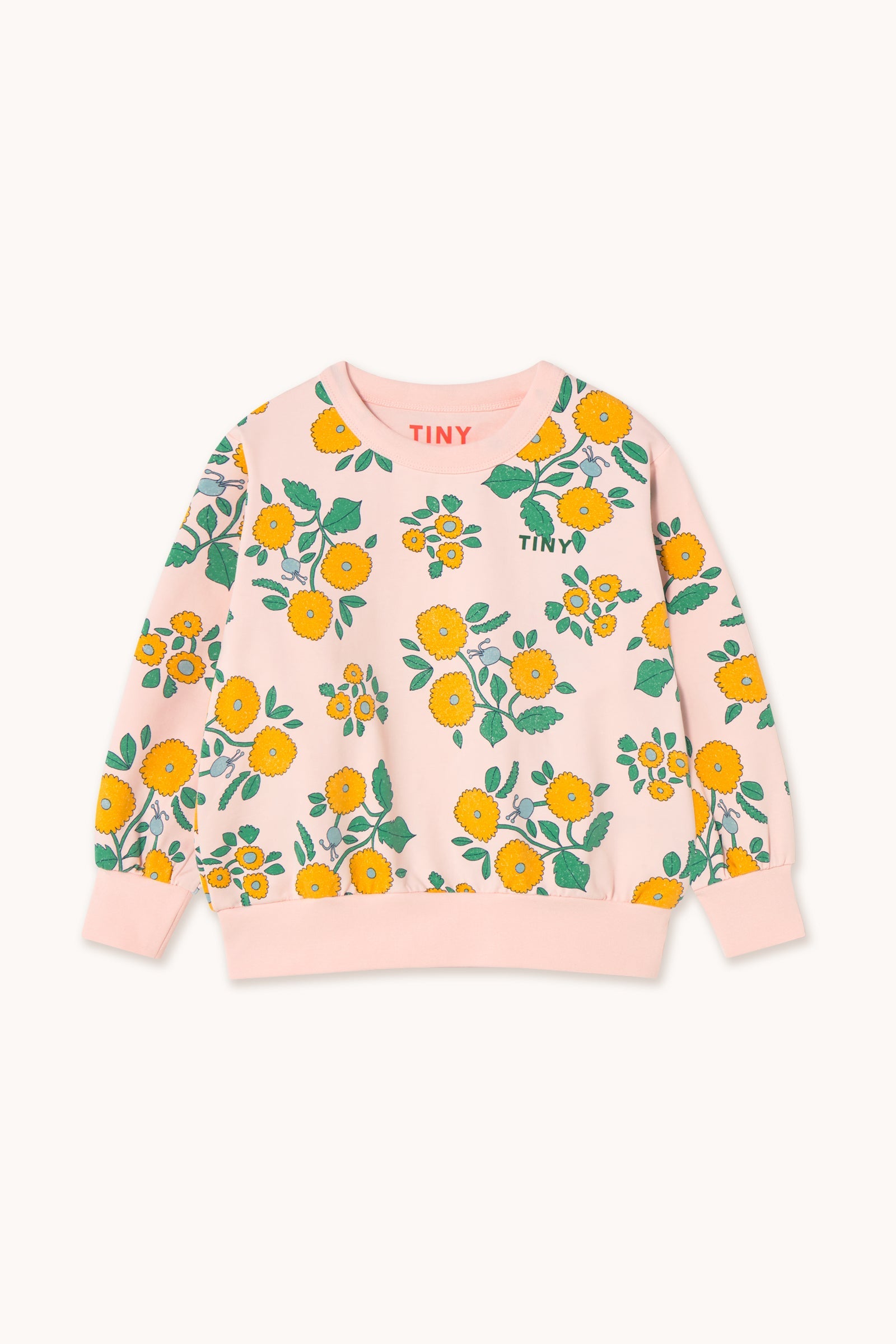 FLOWERS SWEATSHIRT pastel pink | TINY