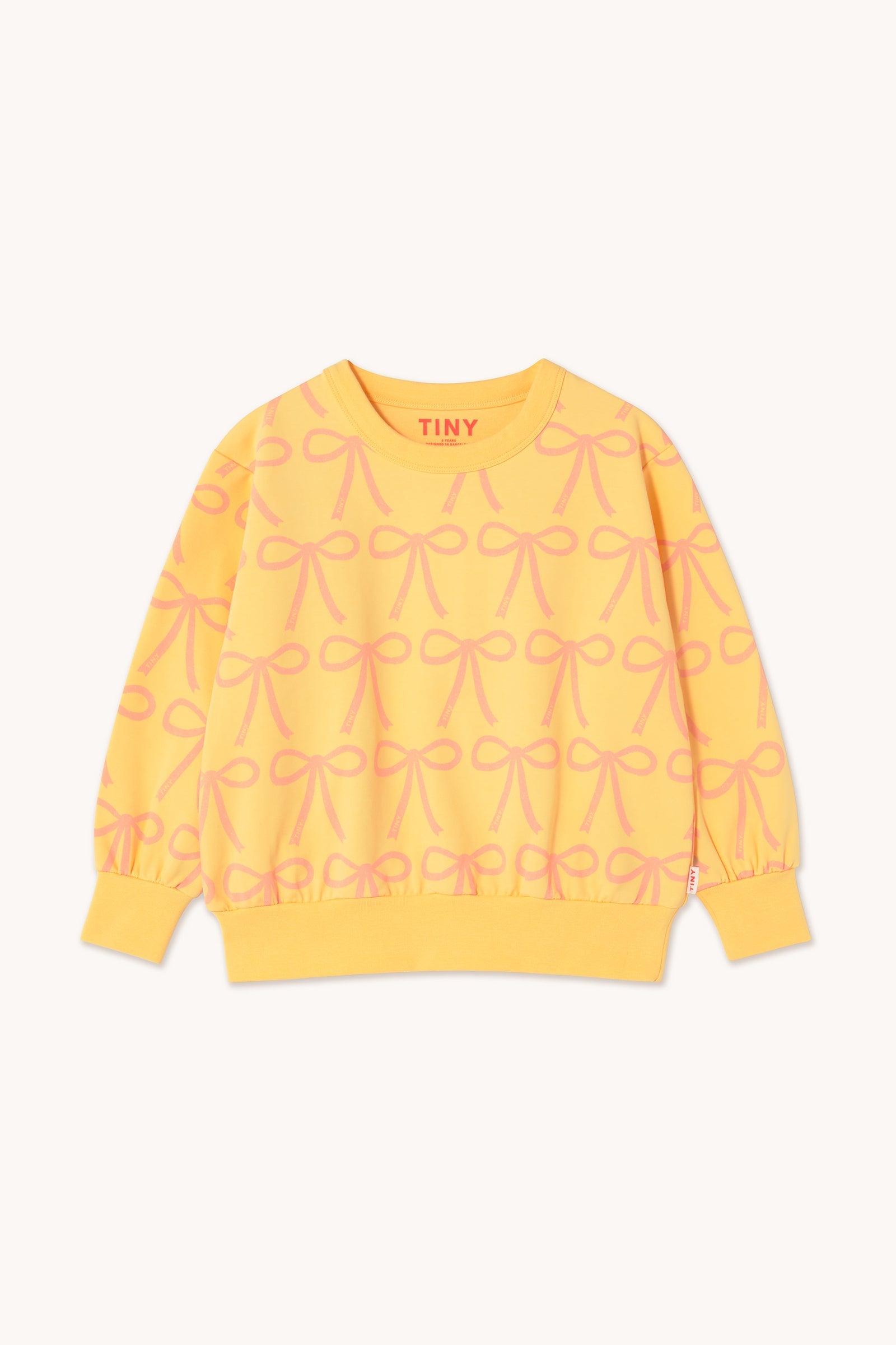 SUDADERA BOWS amarillo suave | TINY