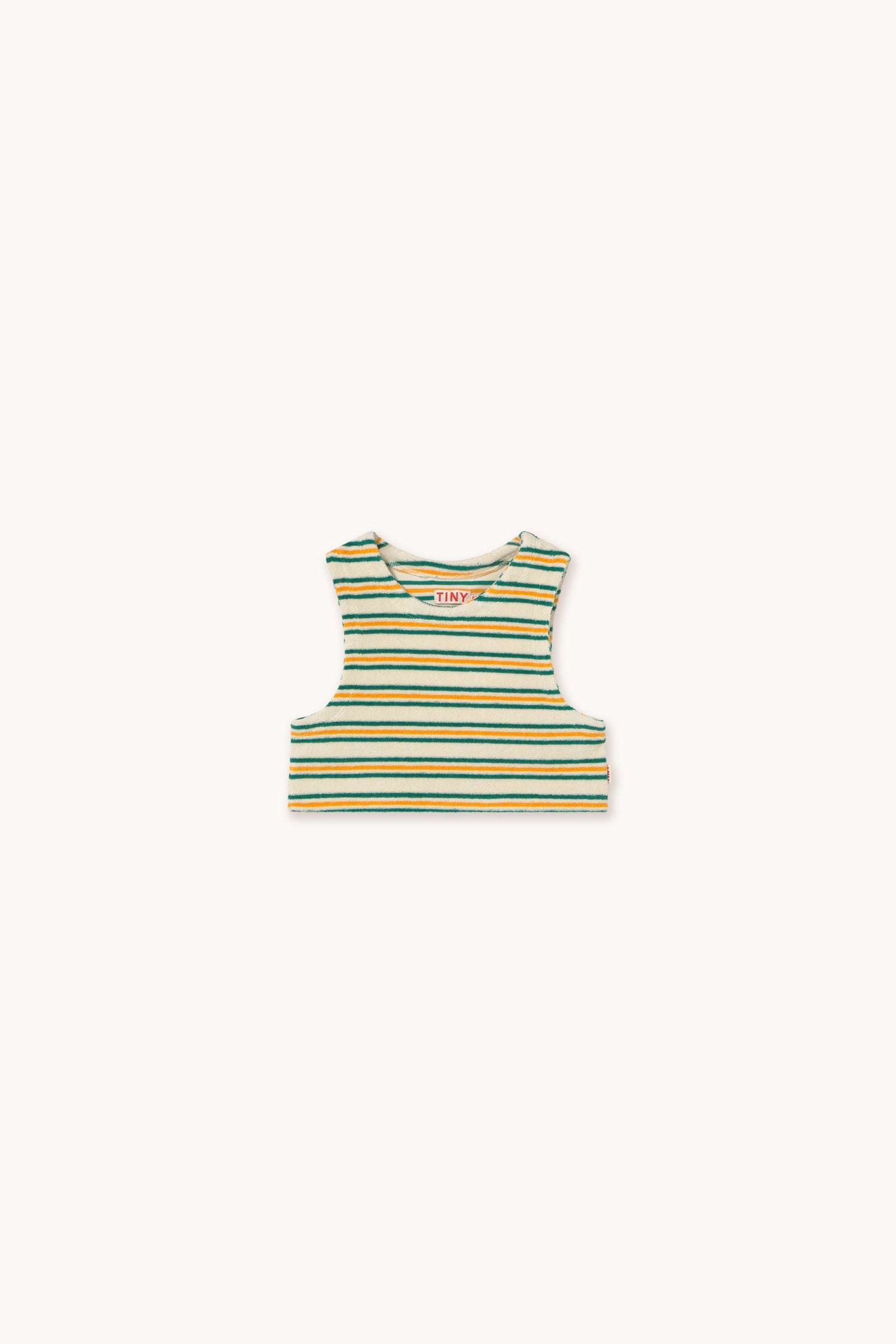 STRIPES MULTICOLOR SLEEVELESS TEE light cream | TINY