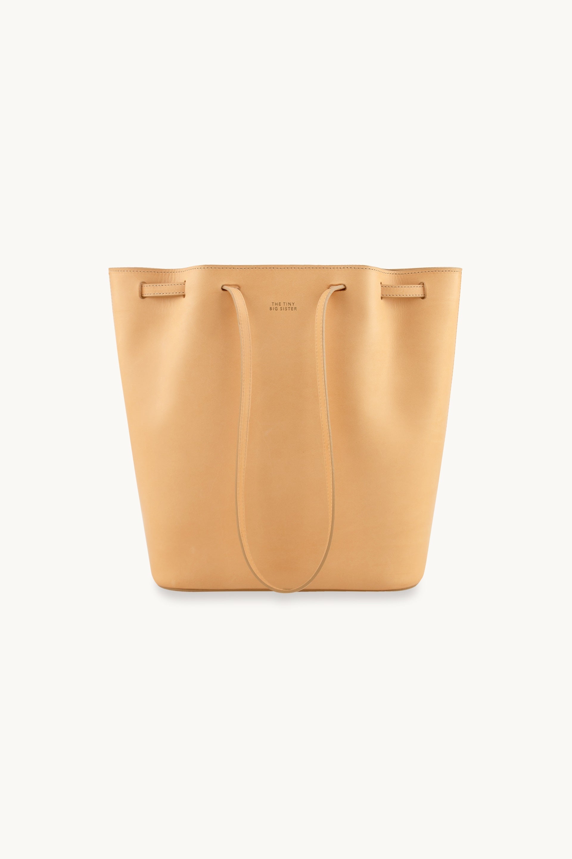 Helene Leather Bucket Bag almond | THE TINY BIG SISTER